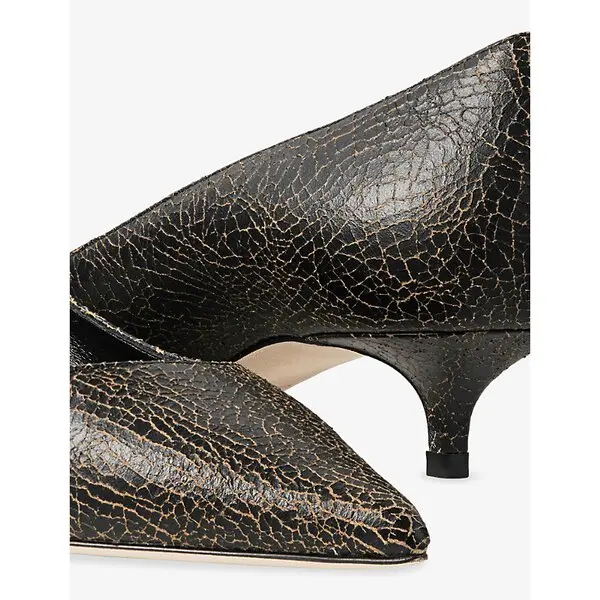 JIMMY CHOO Amelia 35 Crackled Leather Pumps
