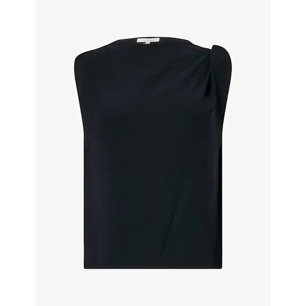 Vince Draped Shoulder Woven Top