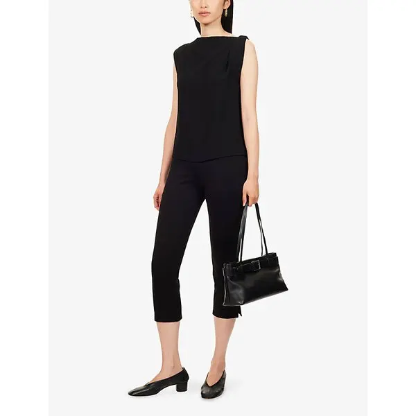 Vince Draped Shoulder Woven Top