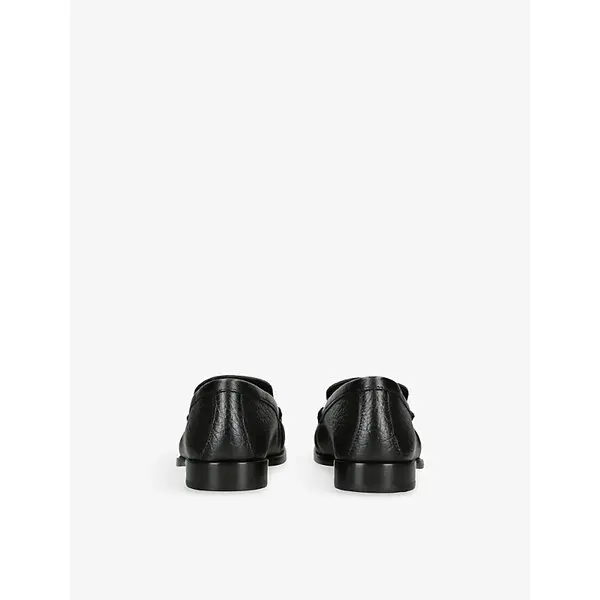 Dries Van Noten Round Toe Leather Loafers