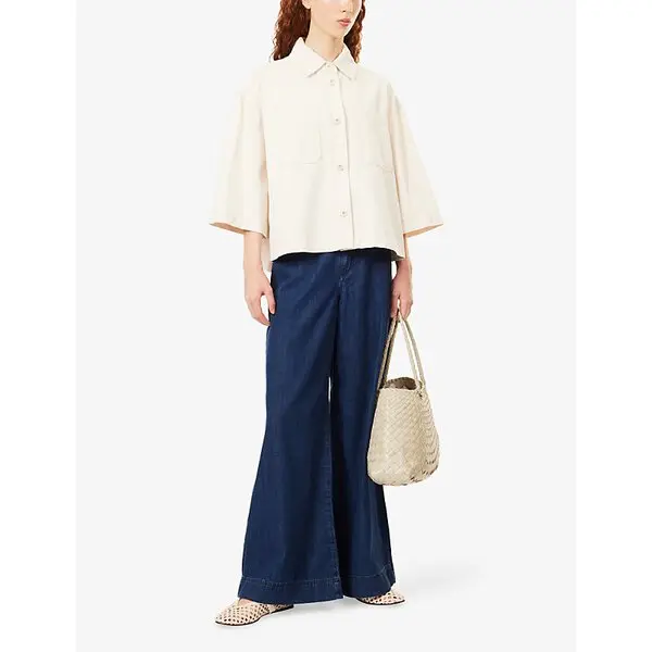 Max Mara Short Sleeves Relaxed Denim Jacket