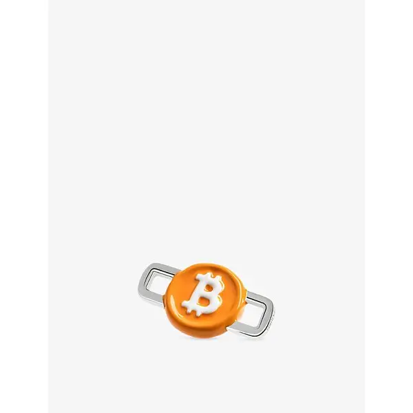 POUBEL Bitcoin Sterling Silver And Enamel Charm