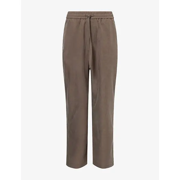 THE COUTURE CLUB Cupro Panelled Woven Trousers
