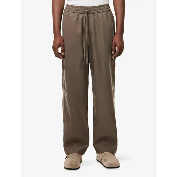 THE COUTURE CLUB Cupro Panelled Woven Trousers