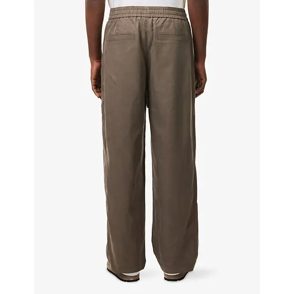 THE COUTURE CLUB Cupro Panelled Woven Trousers