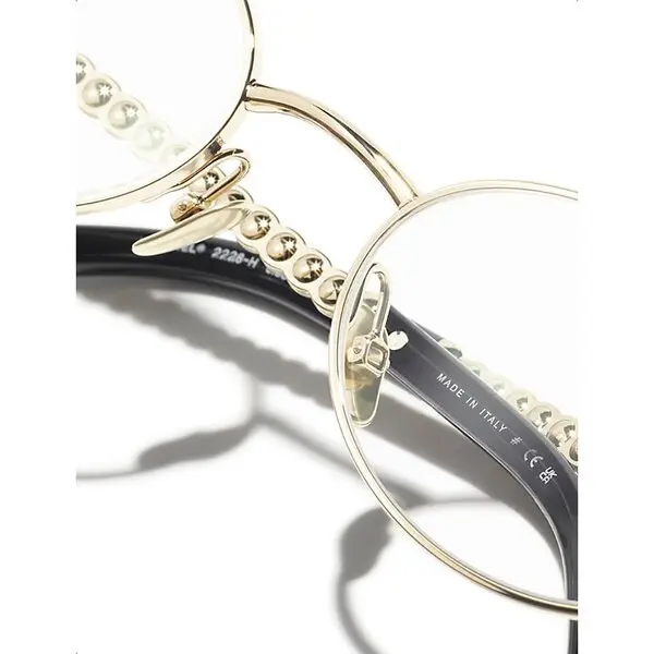 Chanel Oval-frame Metal Optical Eyeglasses