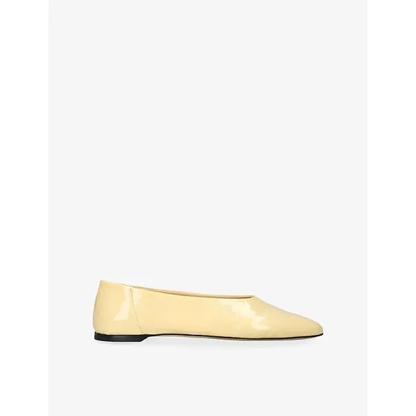 TOTEME Patent-leather Ballet Flats - Yellow