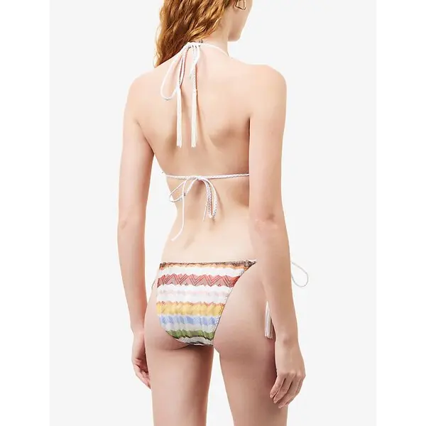 Missoni Zigzag Pattern Triangle Tulle Bikini Set