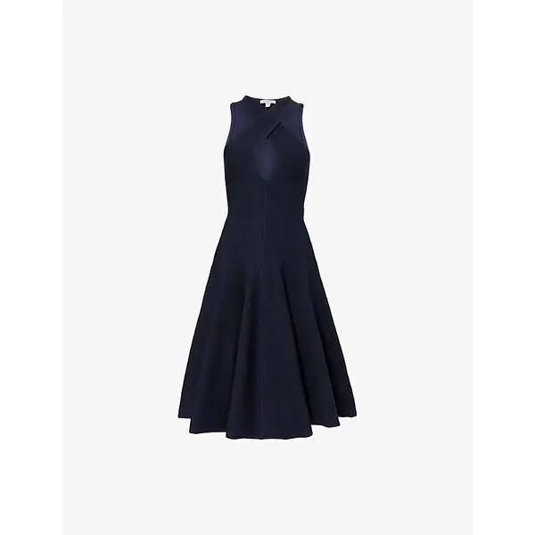 Alaïa Cross-over Knitted Silk-blend Midi Dress