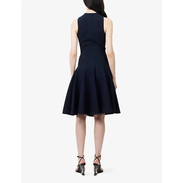 Alaïa Cross-over Knitted Silk-blend Midi Dress