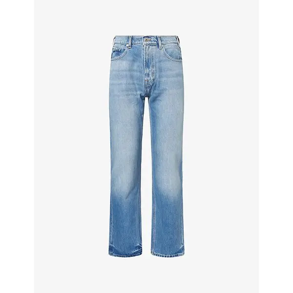 7 For All Mankind Easy Straight-leg Cotton Denim Jeans