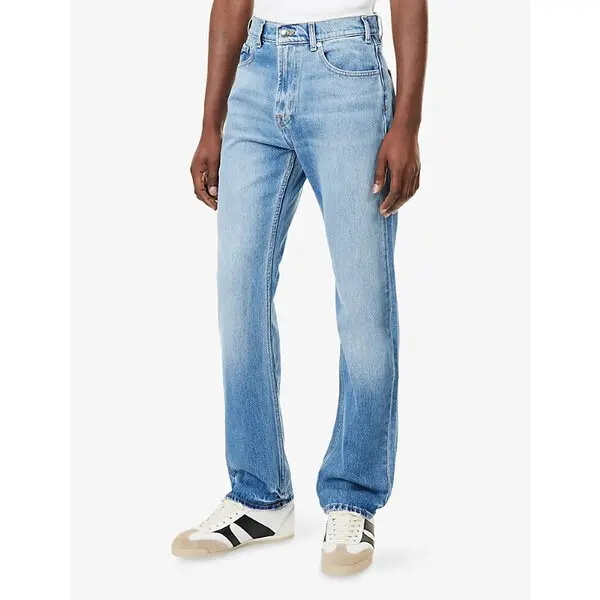 7 For All Mankind Easy Straight-leg Cotton Denim Jeans