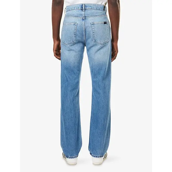 7 For All Mankind Easy Straight-leg Cotton Denim Jeans