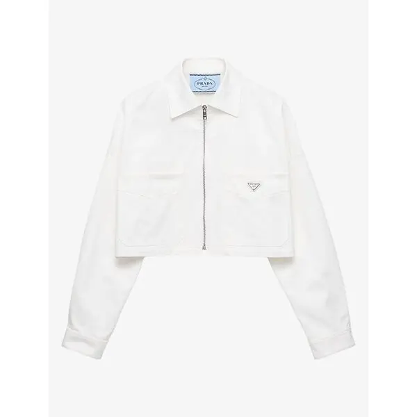 Prada Cotton Blouson Jacket - White