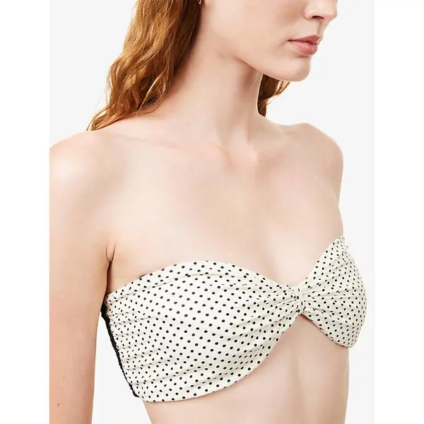 Hunza G Polka-dot Bikini Set - Black/vanilla