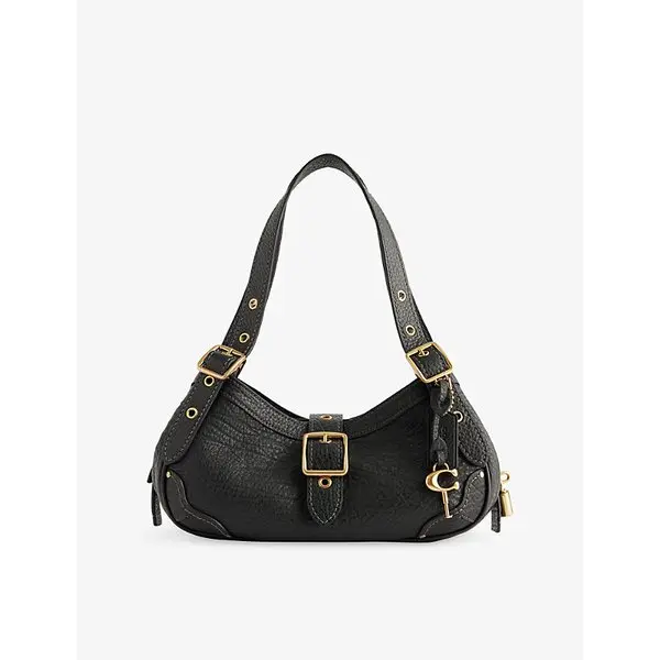 COACH Drifter Three-compartment Leather Shoulder Bag - Black