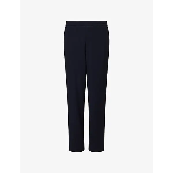 Giorgio Armani Elasticated-waistband Pinstripe Wool-trousers