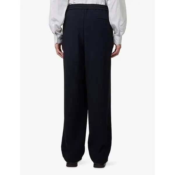 Giorgio Armani Elasticated-waistband Pinstripe Wool-trousers