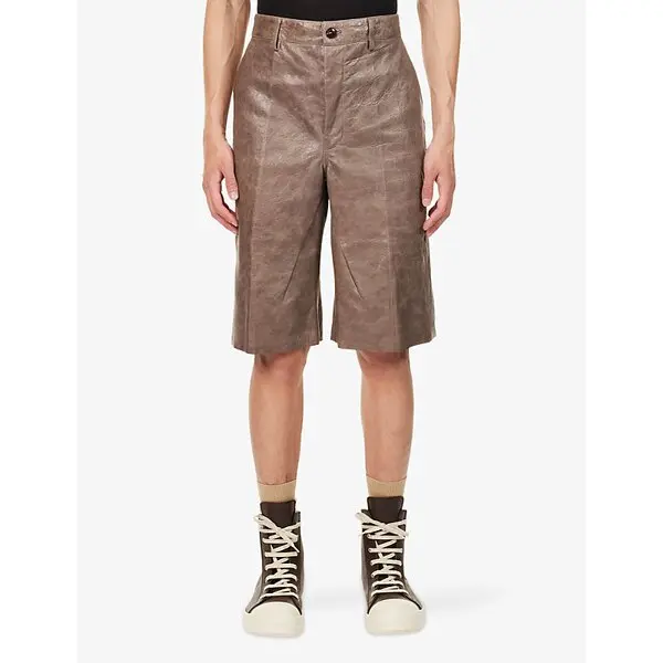 Rick Owens Leather Work Shorts