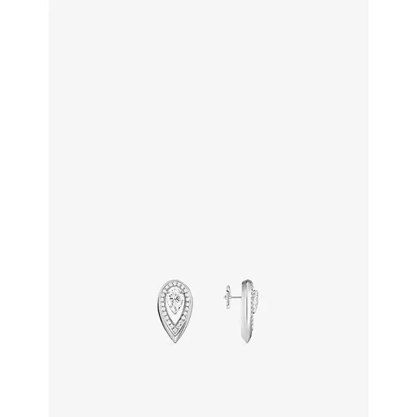 Messika Fiery Gold And 0.25ct Diamond Stud Earrings - White