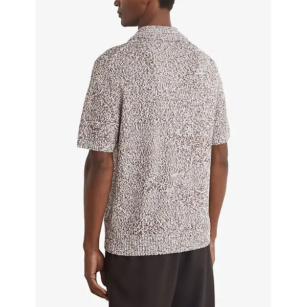 REISS Marco Marled Cotton-blend Polo Shirt