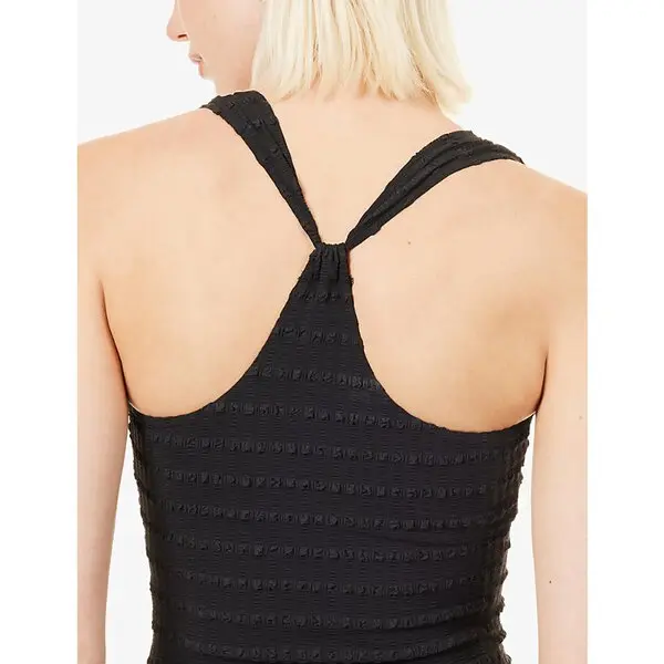 PEACHY DEN Cindy Racer-back Stretch-woven Top