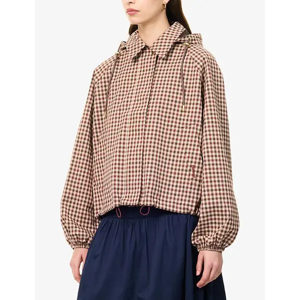 Barbour Audrey Gingham Check Woven Jacket