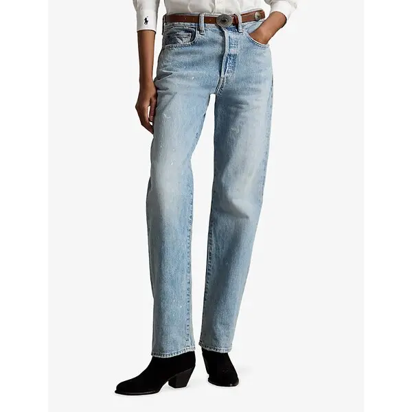 Polo Ralph Lauren Paint-splattered Straight-leg Jeans