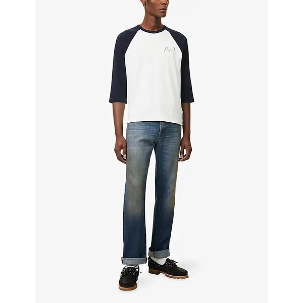 AUSTIN POST Raglan Baseball Spirit Cotton T-shirt