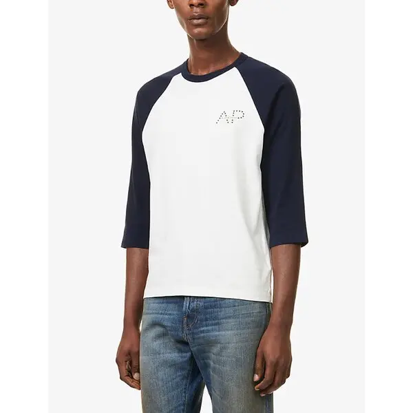 AUSTIN POST Raglan Baseball Spirit Cotton T-shirt