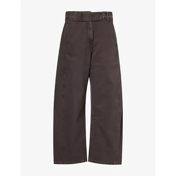 Magda Butrym Belted Barrel-leg Denim Jeans