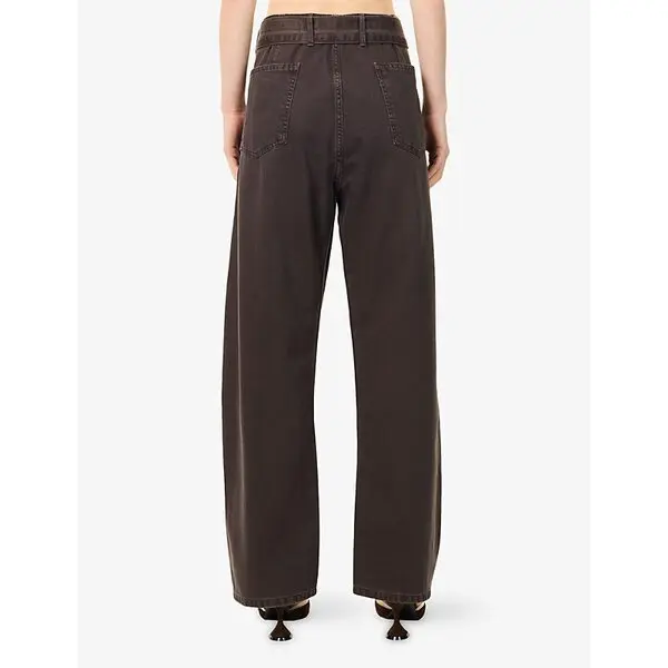 Magda Butrym Belted Barrel-leg Denim Jeans