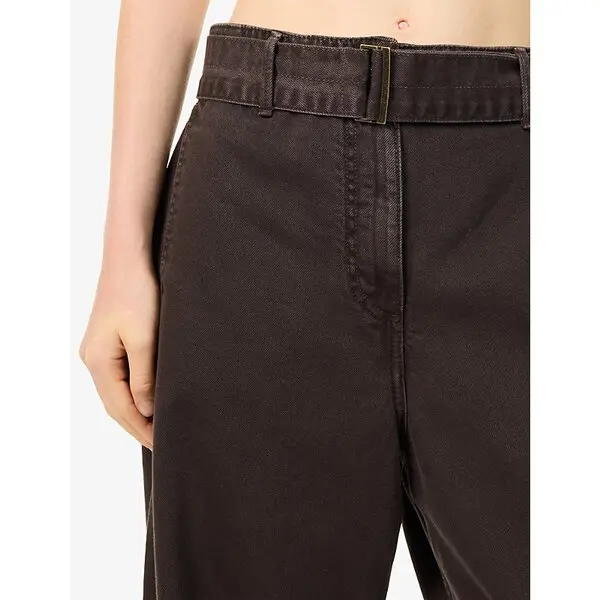 Magda Butrym Belted Barrel-leg Denim Jeans
