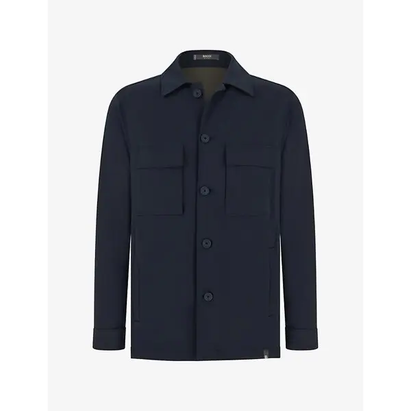 Boggi Milano Collared Zip-up Stretch-cotton Jacket
