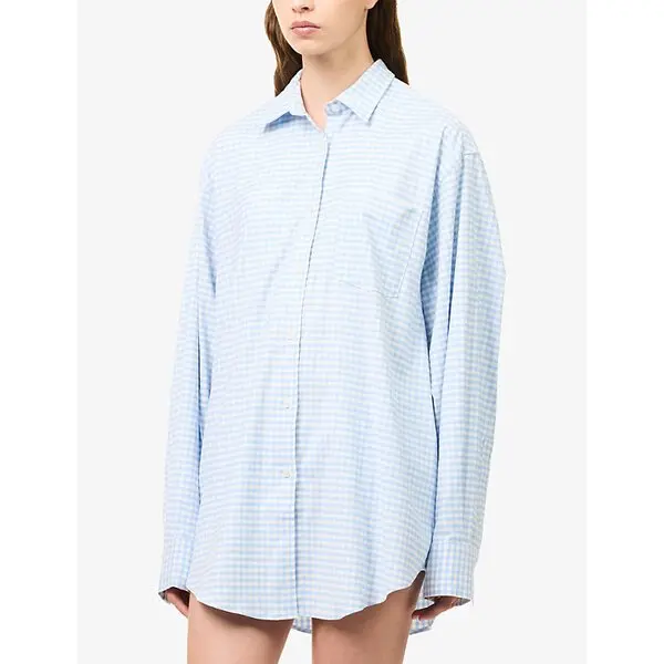Monday Swimwear La Jolla Checked Stretch-cotton Shirt