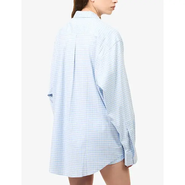 Monday Swimwear La Jolla Checked Stretch-cotton Shirt