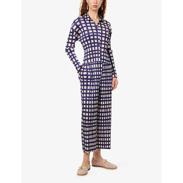 Issey Miyake Printed Pleated Trousers