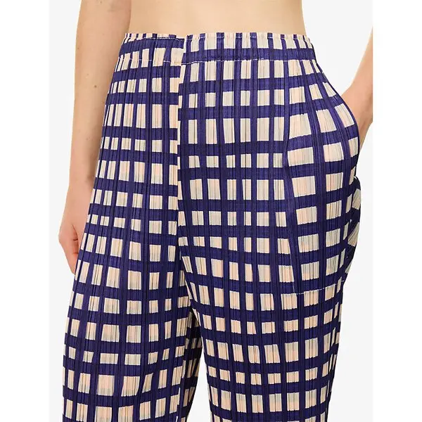 Issey Miyake Printed Pleated Trousers