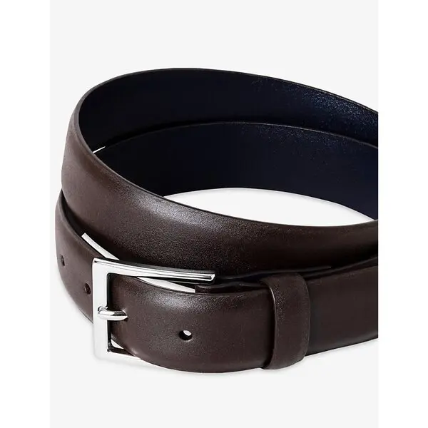 HACKETT Feather-edge Leather Belt