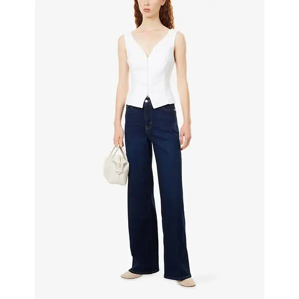 FRAME Le Slim Palazzo Stretch-denim Jeans - Fairway