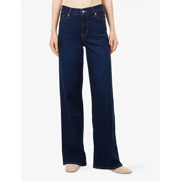 FRAME Le Slim Palazzo Stretch-denim Jeans - Fairway
