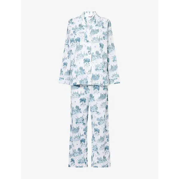 Derek Rose London Toile Printed Cotton Pyjama Set