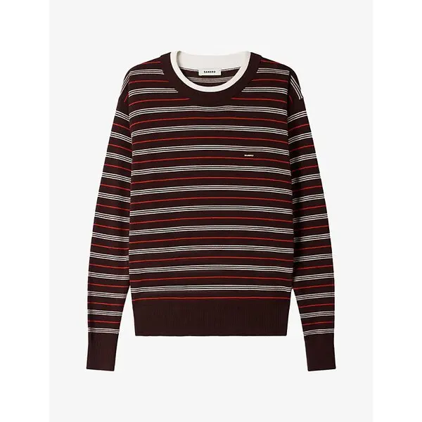 Sandro Striped Round-neck Wool Jumper