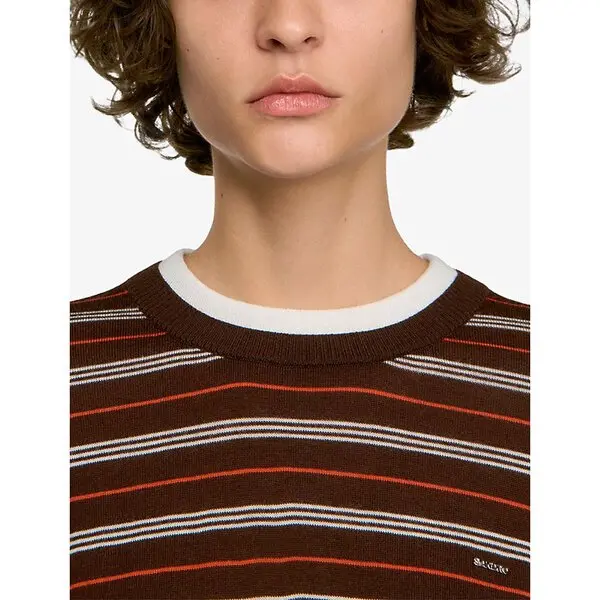 Sandro Striped Round-neck Wool Jumper