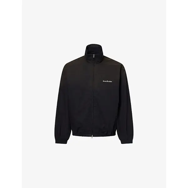 Acne Studios Logo Print Zip Pocket Cotton Jacket