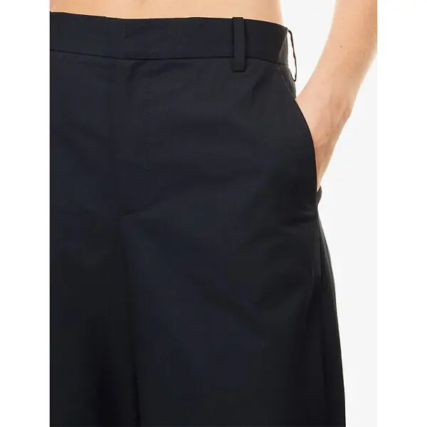 FRAME Palazzo Wide-leg Cotton Trousers