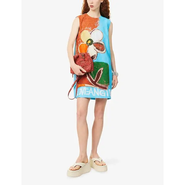 ALEMAIS Lenny Linen-blend Mini Dress