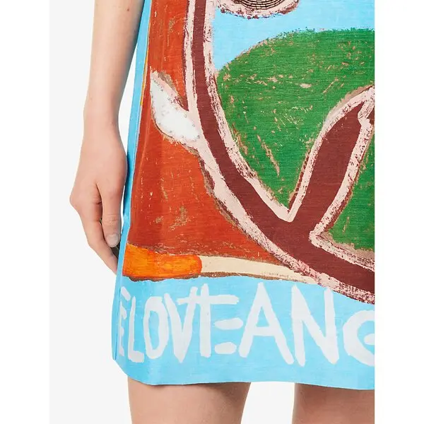 ALEMAIS Lenny Linen-blend Mini Dress
