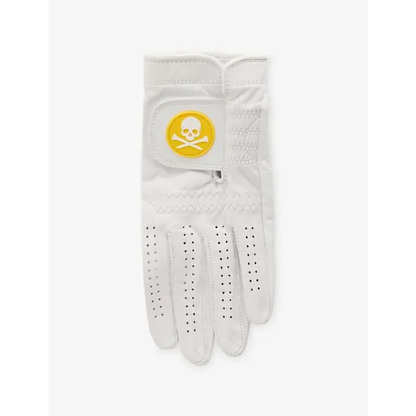 G/fore Signature Leather Golf Glove - Snow
