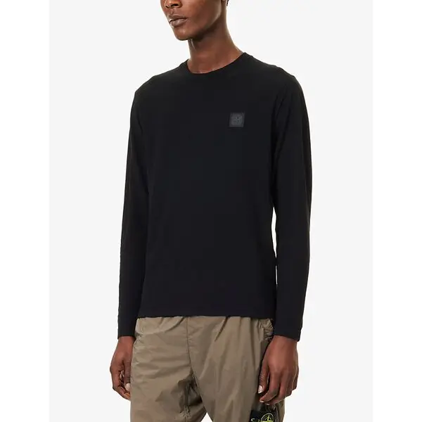 Stone Island Ghost Patch Long-sleeve Cotton T-shirt